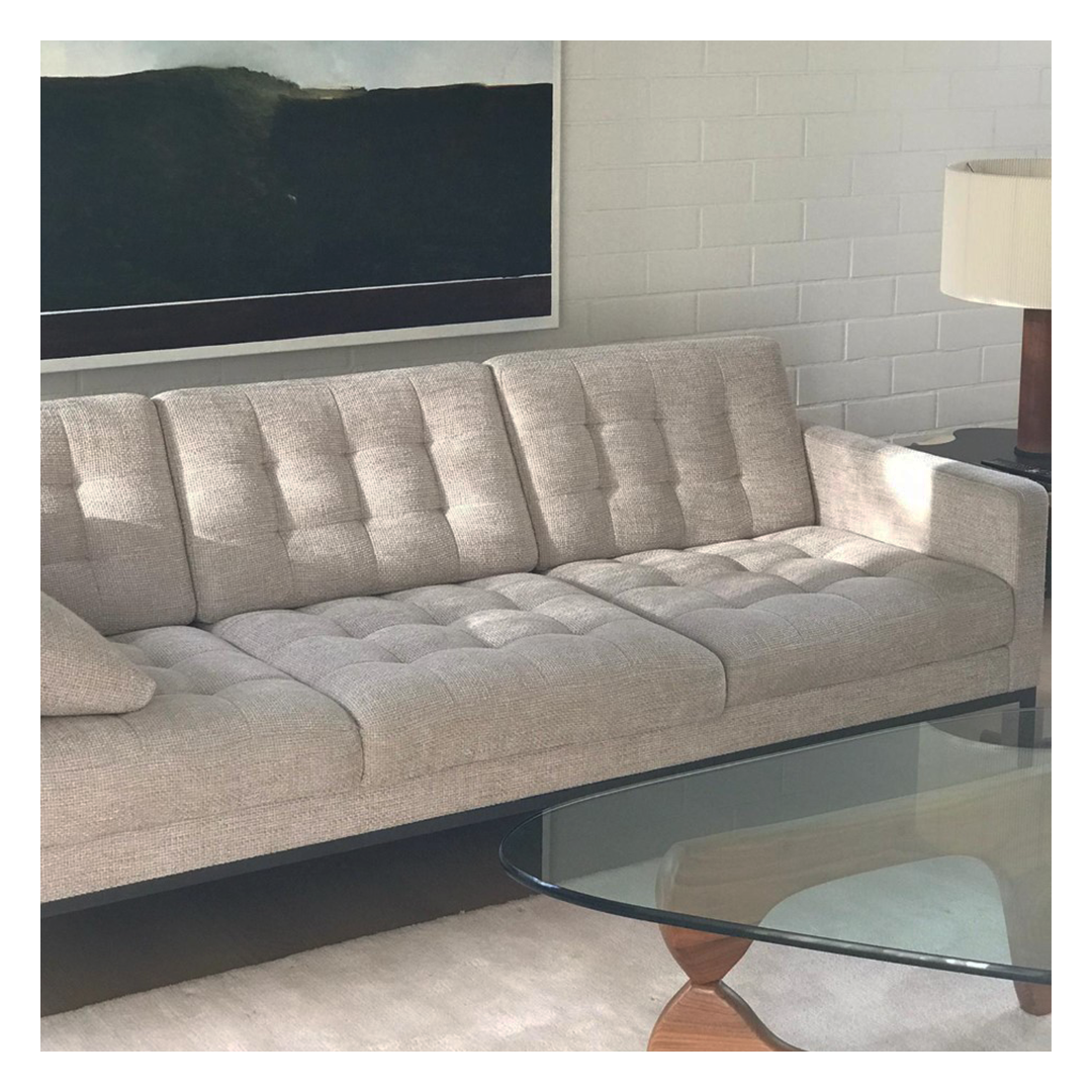 Buy Knoll Florence Knoll Relax: Three-seat sofa, Hermoso Ivory by ...