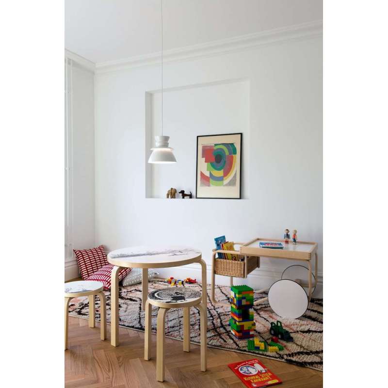 90A Table, Children's Table, Black Linoleum, H: 60 cm Artek by Alvar ...